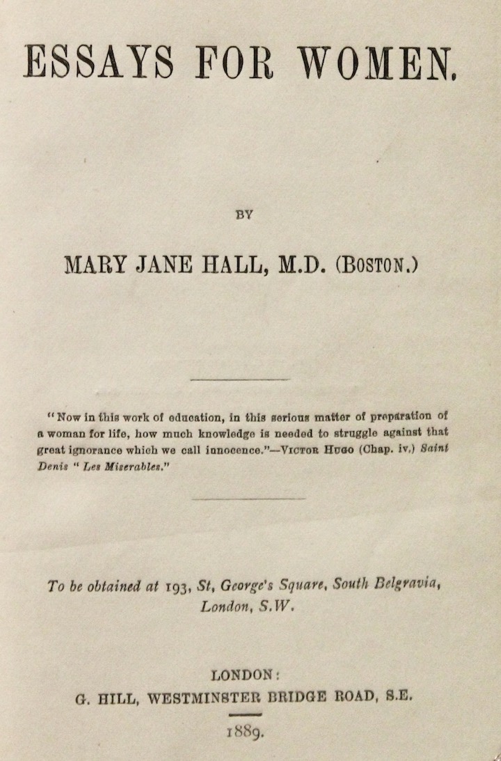 Williams, Mary Jane Hall (1845 – 1932) – Hahnemann House Trust